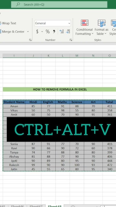 How To Remove Formula In Excel - YouTube