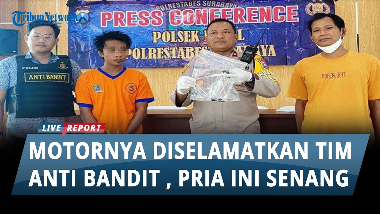 Pria Surabaya Ini Senang, Motornya Diselamatkan Tim Anti Bandit Polsek ...