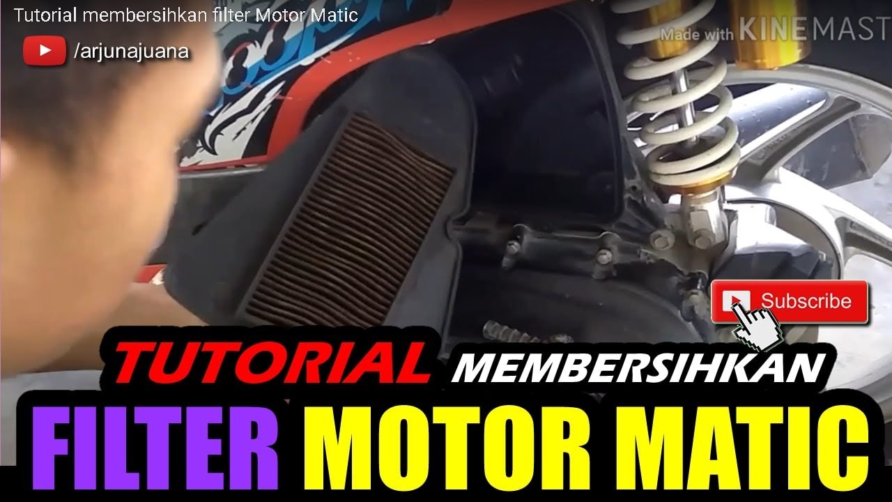 Tutorial membersihkan filter Motor Matic - YouTube