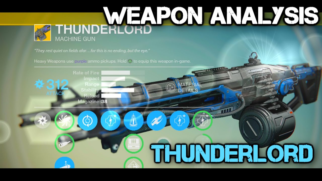 Exotic Weapon Analysis: ThunderLord Machine Gun | Destiny PS4 Guide ...