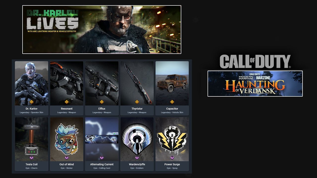 Call of Duty Modern Warfare (2019) "Dr. Karlov Lives" Operator Bundles ...