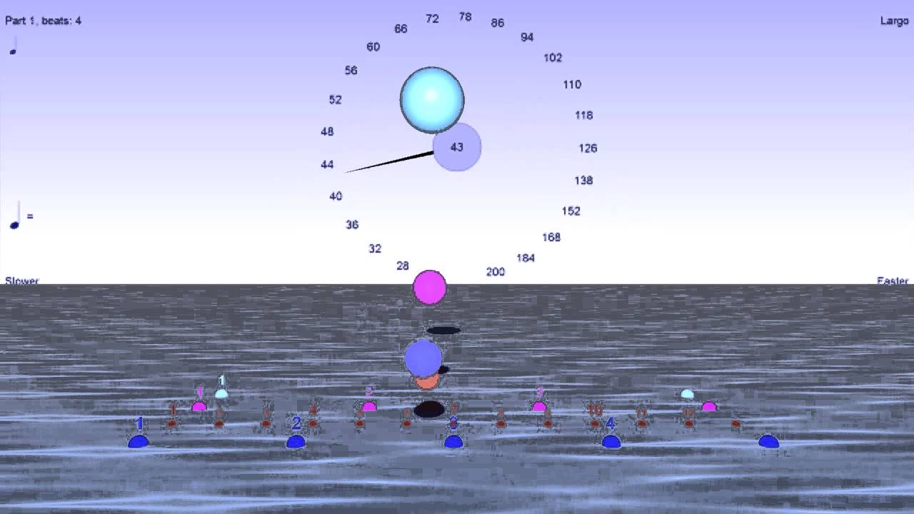 Polyrhythm (or cross rhythm) 4 : 3 with the measure split into 12 ...