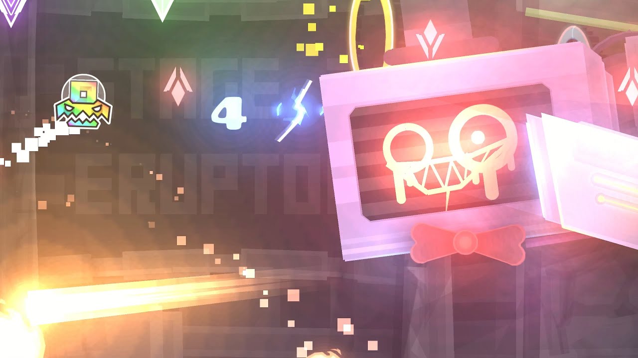 [4K] Destruction Eruption by dolphe [3 coins] — Geometry Dash - YouTube