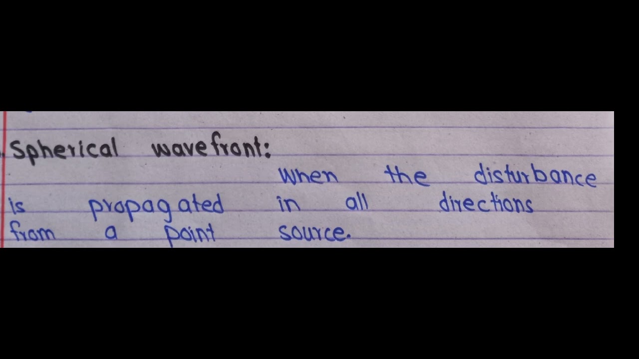 Spherical Wavefront - YouTube