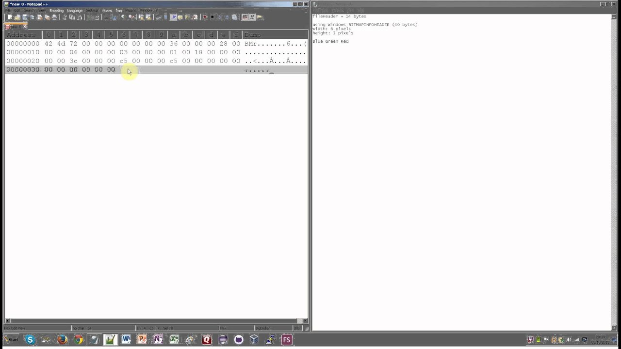 How To Make A Windows Bmp File From A Hex Editor Youtube