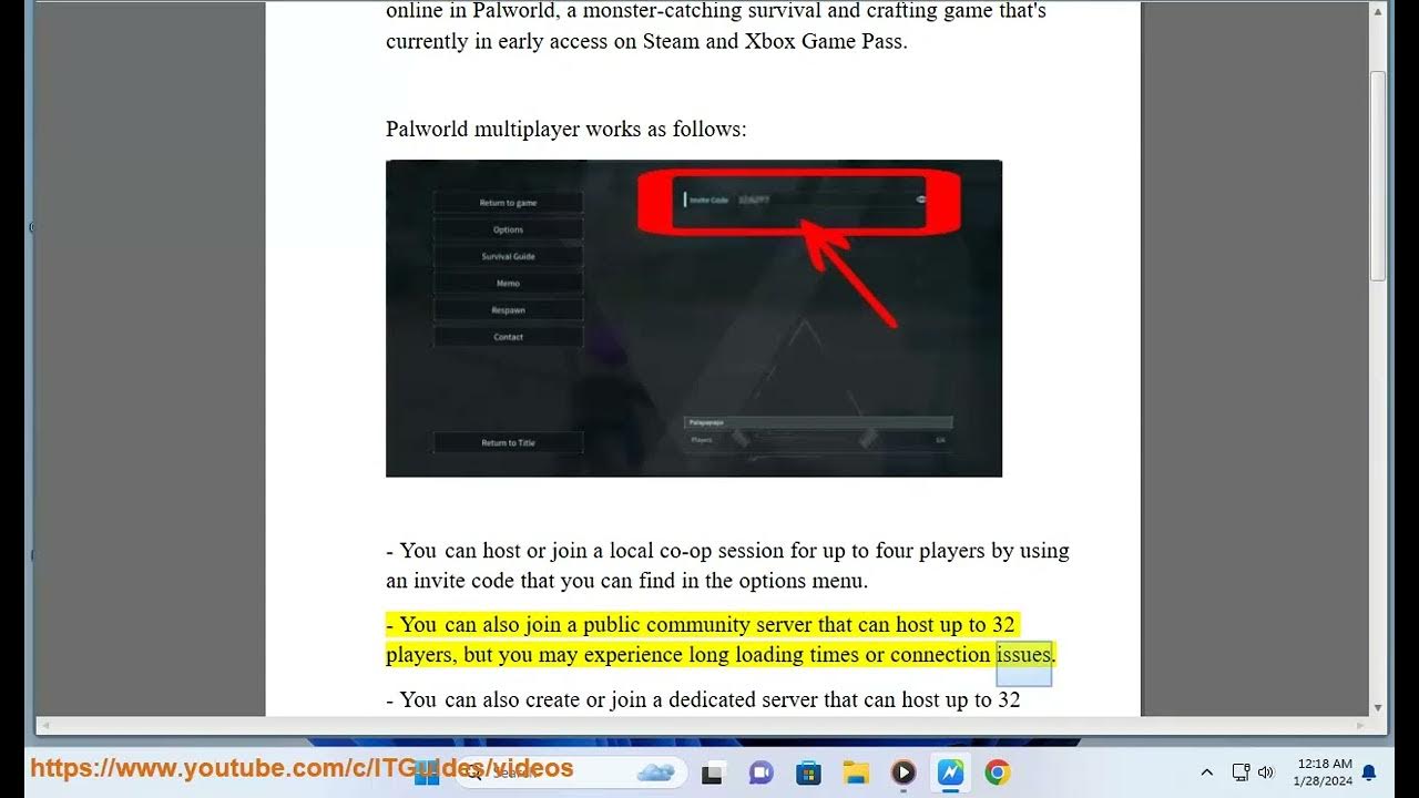 Palworld multiplayer 101: how to get started in co-op? Palworld invite code not working? - YouTube