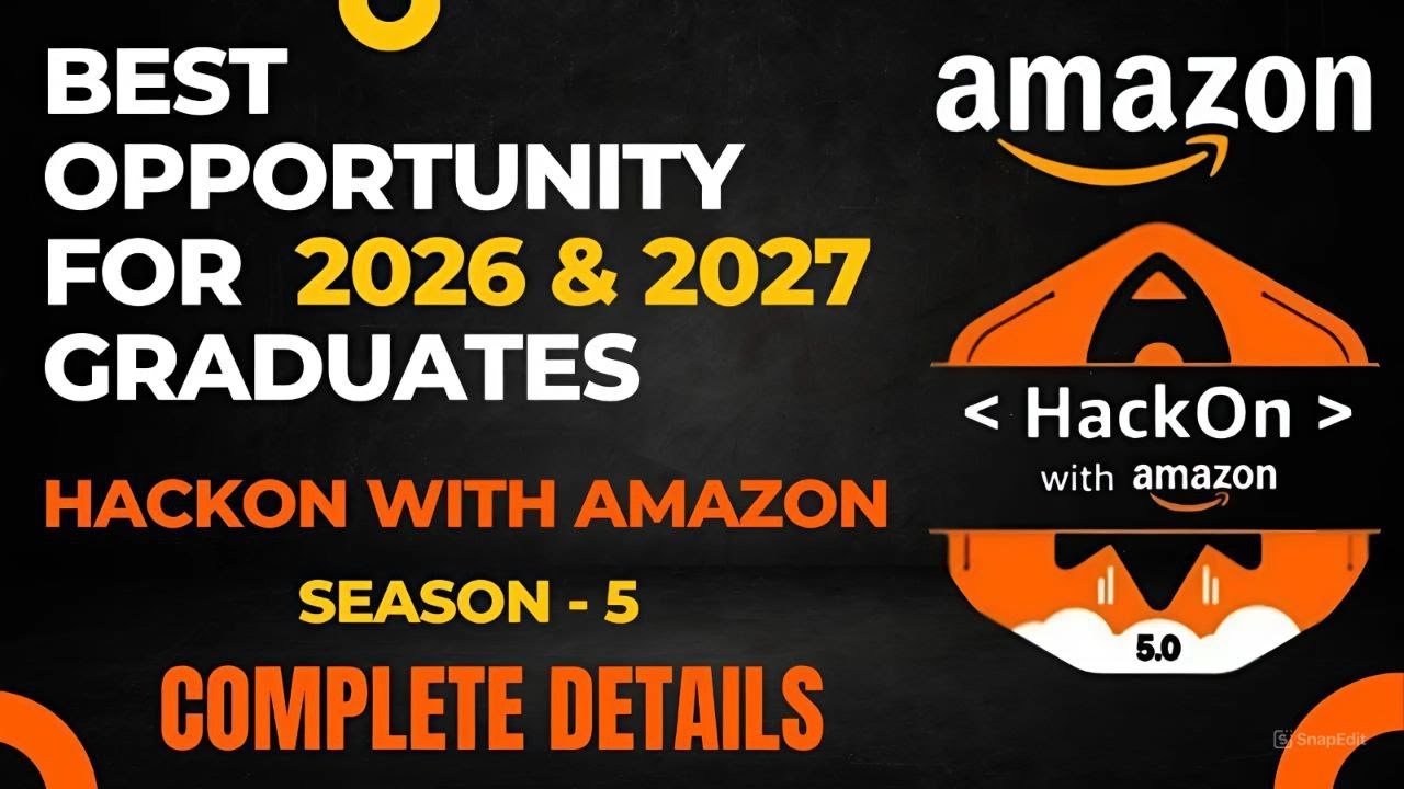 HackOn with Amazon Season - 5 | Prizes worth 2,25,000 💰 | Mentorship + Swags 😱 | Complete ...