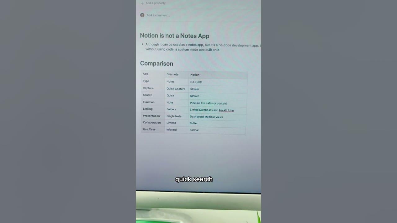 notion is not just a note taking app and using evernote for quick search and capture is ...