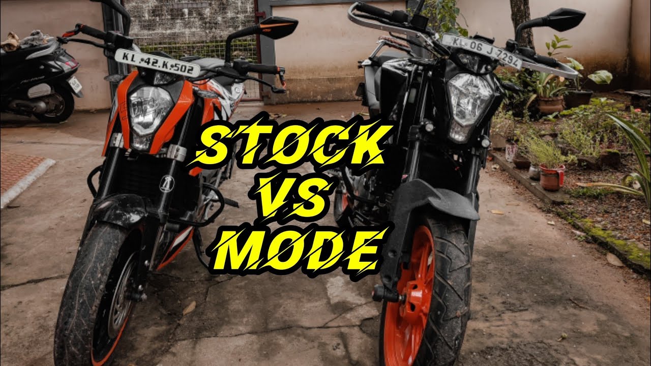 Adventure Duke 200 vs Stock duke 200 🔥 A small comparison !! - YouTube