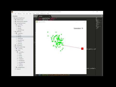 Pathfinding Genetic Algorithm - YouTube