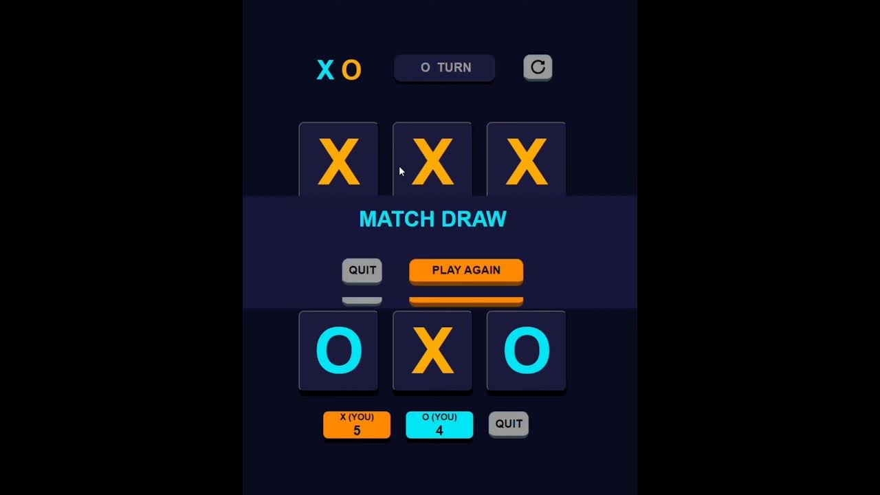 Tic Tac Toe Game Trending Html5 Css Js React Games Developer