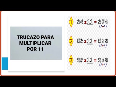 TRUCO PARA MULTIPLICAR POR 11 Súper Fácil - YouTube