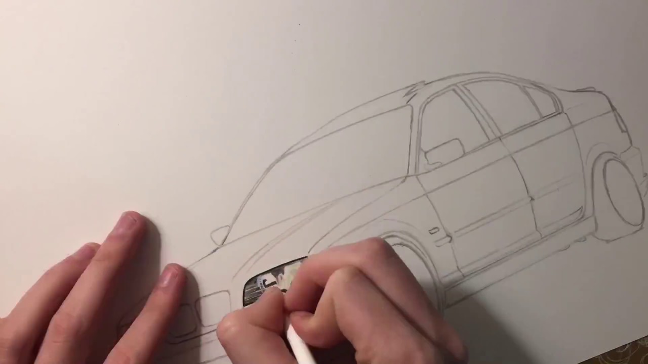 Drawing of a BMW E46 328i - YouTube