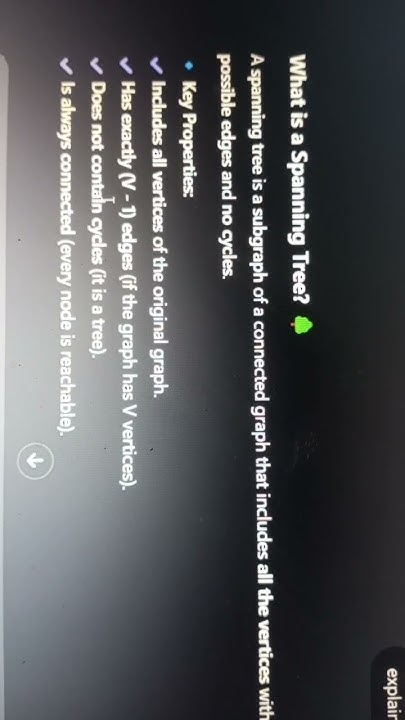 Spanning tree #dsa #unitwise coverd syllabus - YouTube