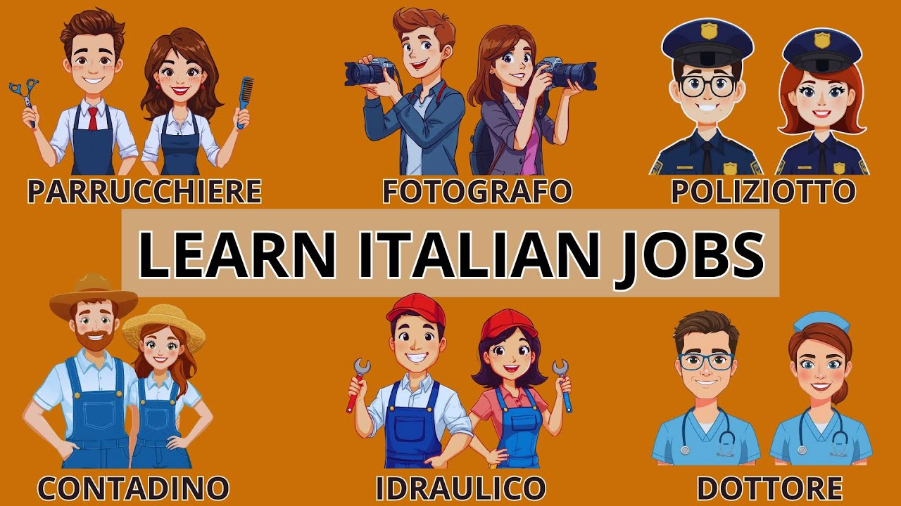 Jobs and Occupations names in Italian with Articles | (Level A1) | With ...