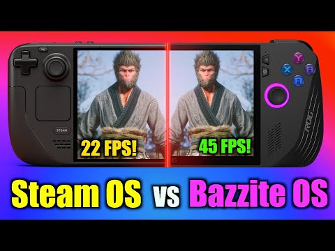 SteamOS vs Bazzite - Gaming Performance Test! [Steam Deck vs ROG Ally X ...
