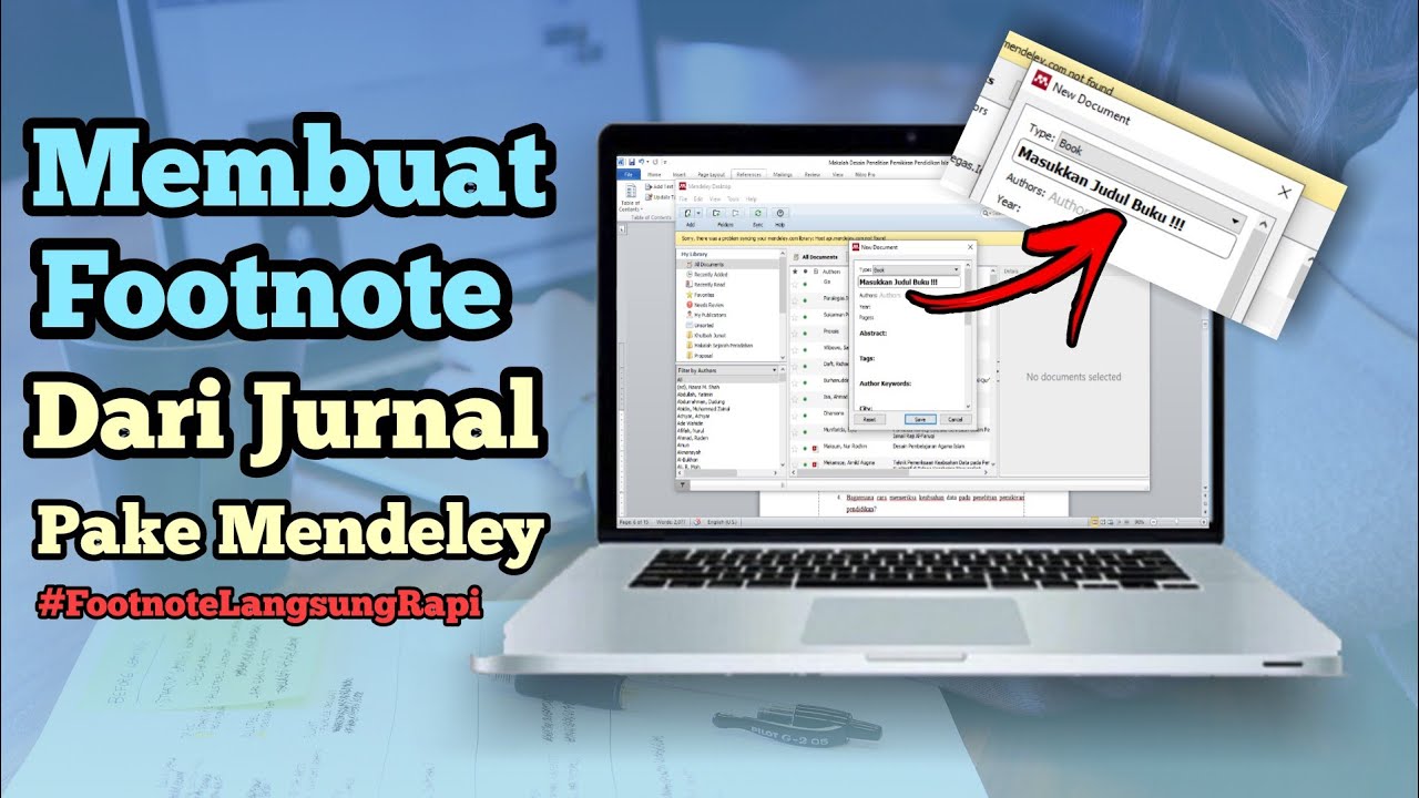 Cara Membuat Footnote Dari Jurnal Dengan Menggunakan Mendeley - YouTube