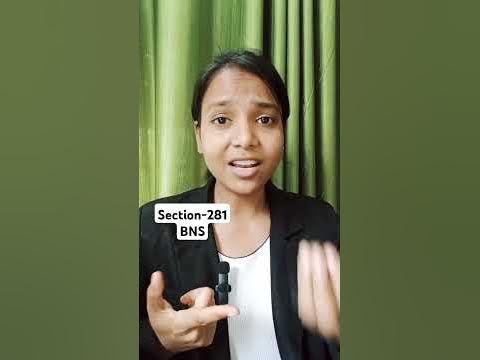 section 281 of bns #law #viralvideo #shortvideo #video #justice #legal ...