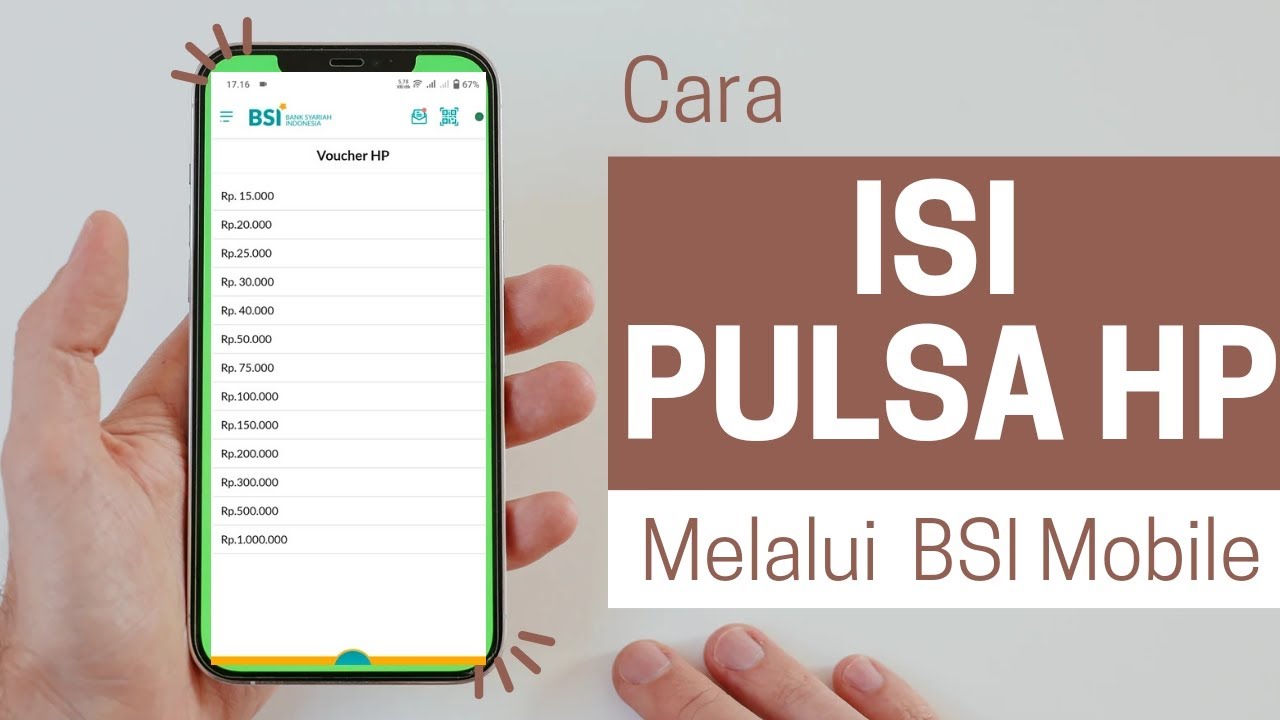 Cara beli atau isi pulsa HP menggunakan mobile BSI - YouTube