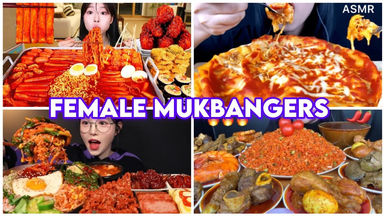 Female mukbangers compilation pt.1 - YouTube