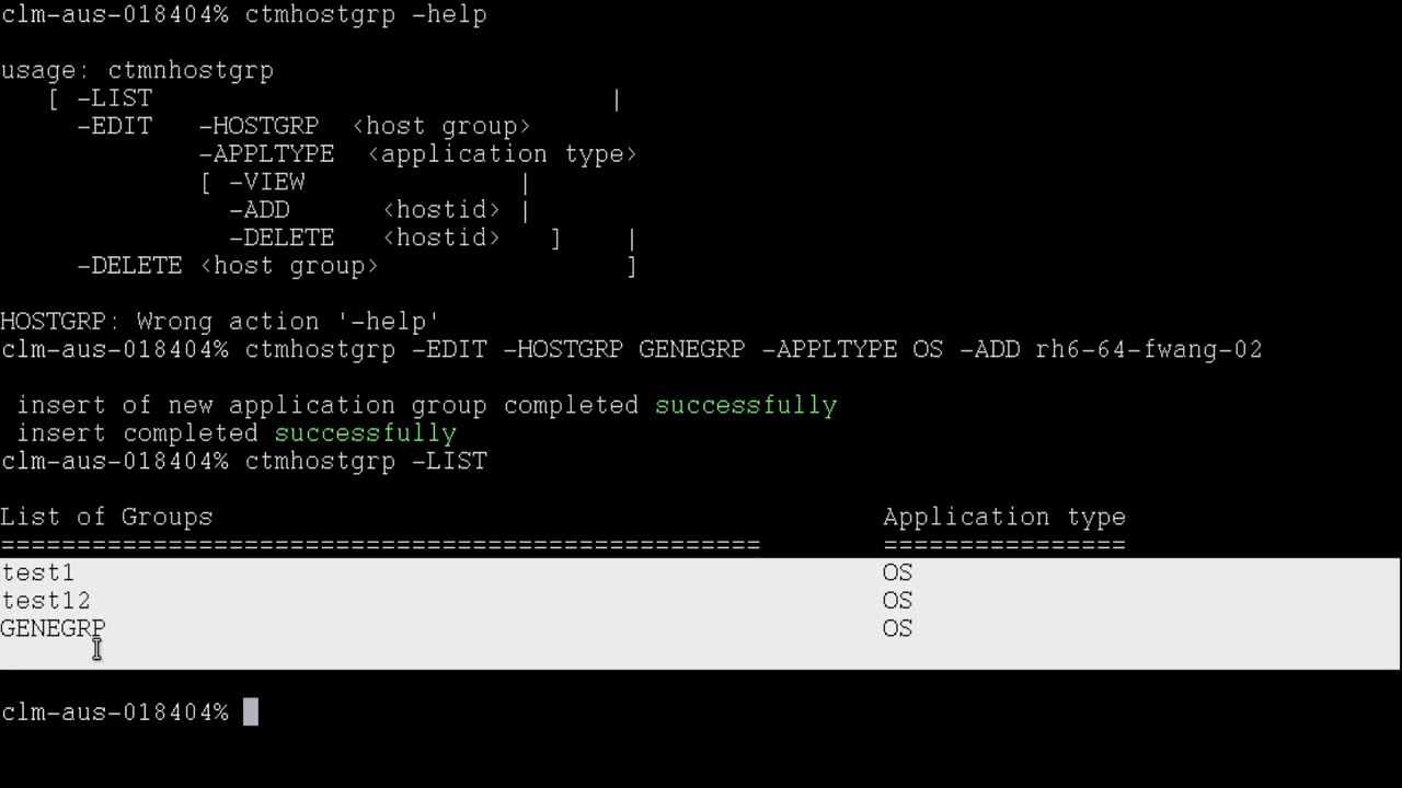 Creating a host group from the command line - YouTube