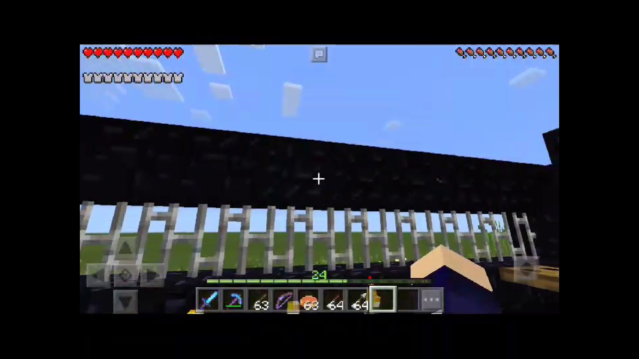 How to put a cross in the middle in Minecraft - YouTube