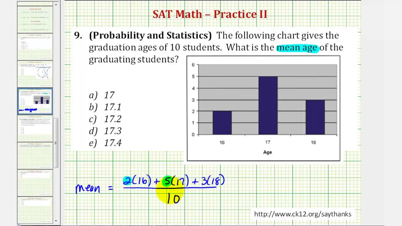 SAT Math Probability And Statistics Practice 2 9 YouTube sat-math-probability-and-statistics-practice-2-9-youtube