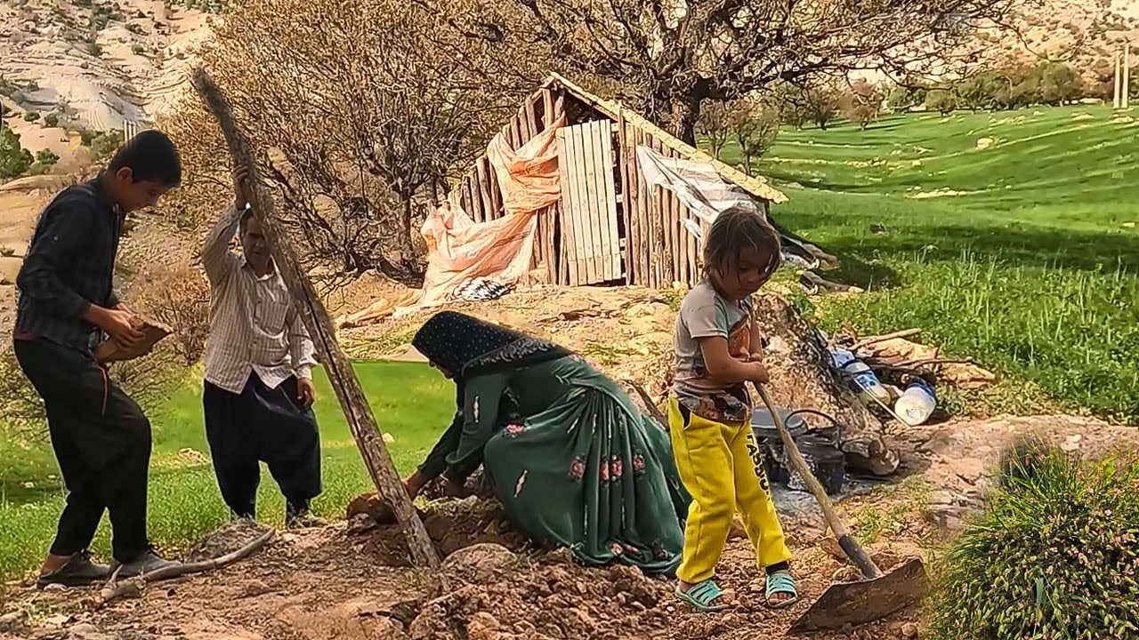 A Busy Day next to the Wooden Hut/ Living in the Traditional Society ...