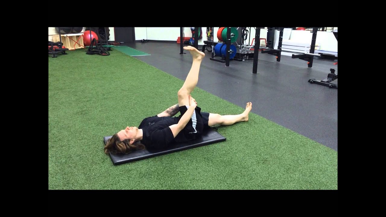 Supine Hamstring Extensions - YouTube