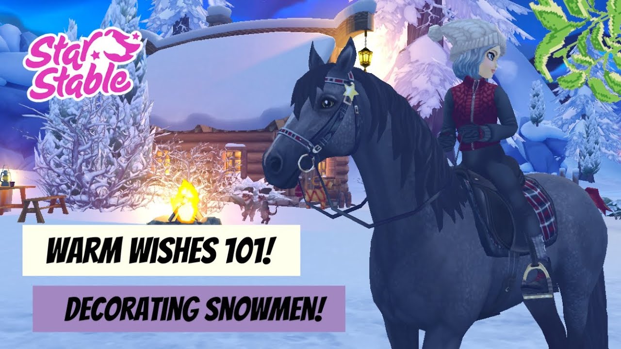 Starstable-- Decorating SNOWMEN and a herd of FAWNCY horses! -(Part 35 ...