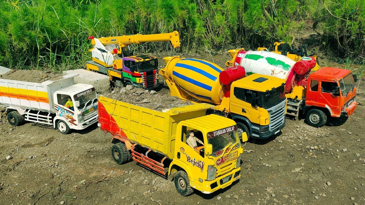 Kompilasi Rc Handmade Mobil Truk Tronton Fuso 220ps Oleng Muatan Berat ...