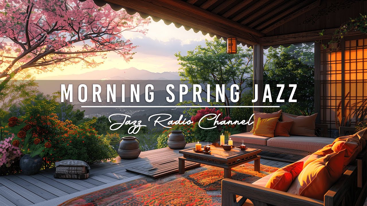 Morning Coffee Porch Ambience with Gentle Spring Atmosphere 🌺 Relaxing ...