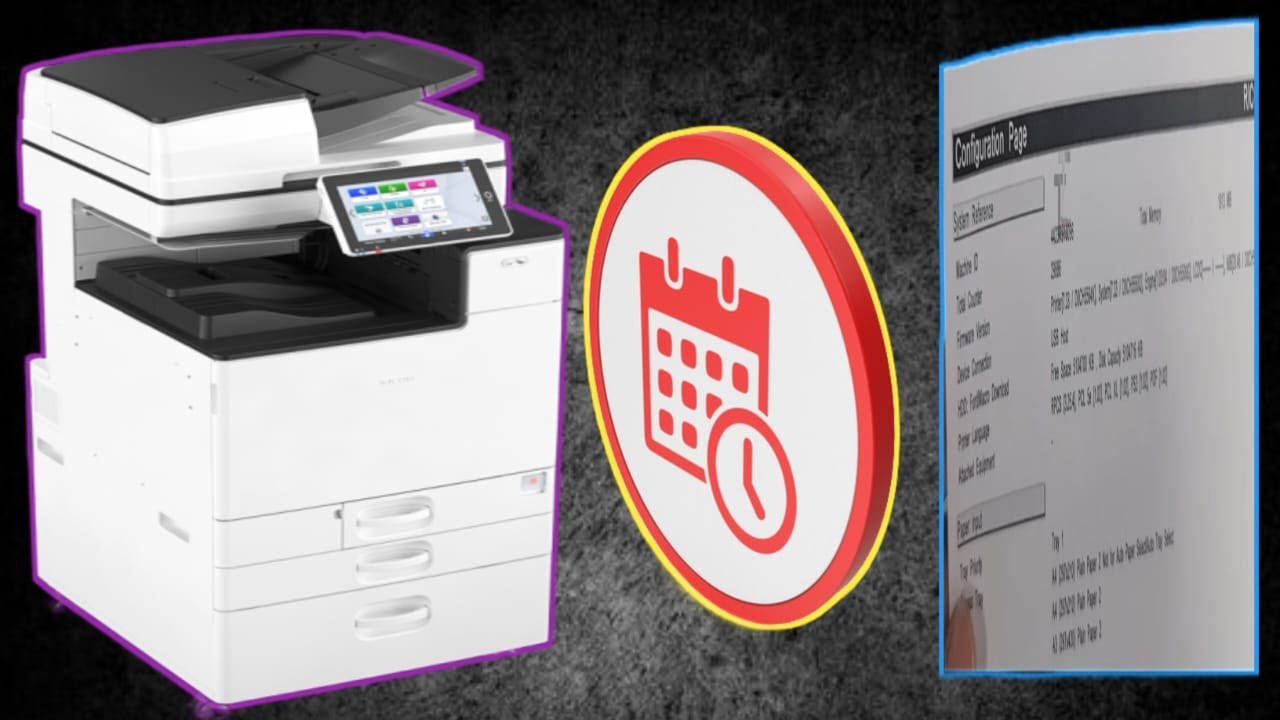 How to Set the Date & Time and Print the Configuration Page on Ricoh IM ...