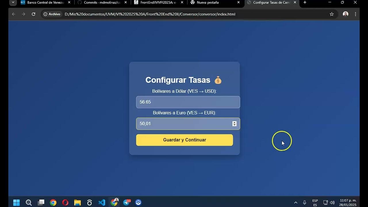 Conversor de monedas html + css + Javascript - YouTube