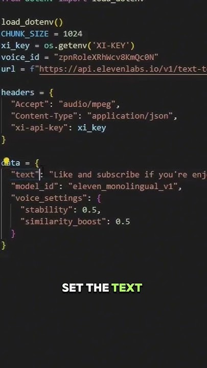 Write a Python API request for AI Voice in ElevenLabs - YouTube