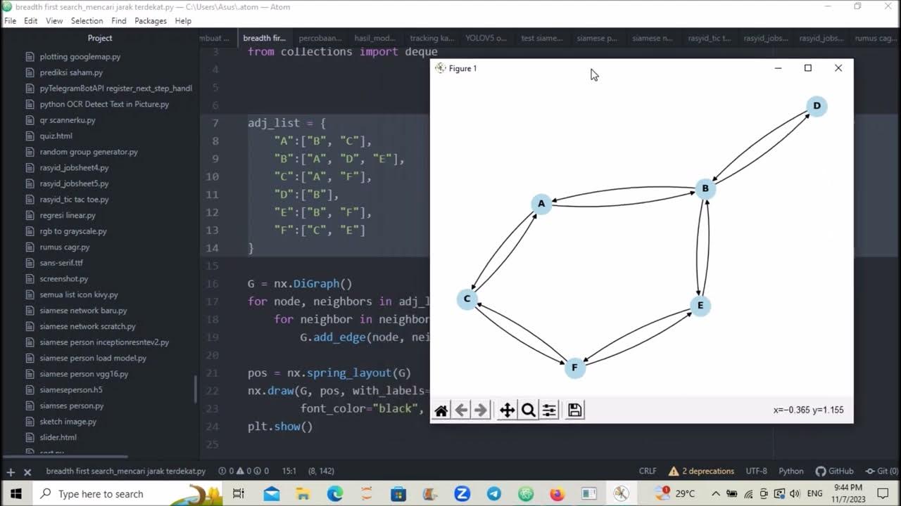 Python || Algoritma Breadth First Seacrh (BFS) || Algoritma pencari ...