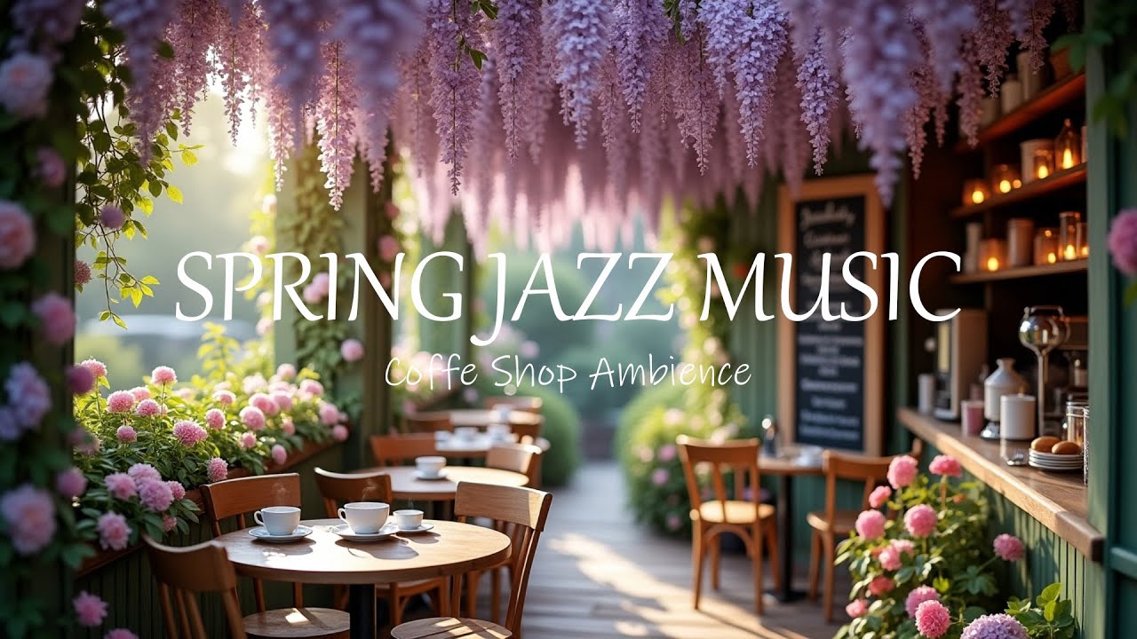 Spring Cafe Ambience ☕ Relaxing Jazz Instrumental Music for Study, Work ...