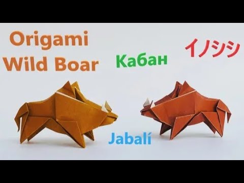 How to make an amazing origami Wild Boar, step by step tutorial - YouTube