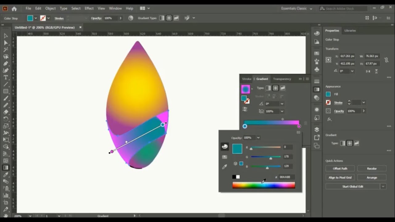 Water Drop Artwork in Adobe Illustrator 2020 | Speed Art - YouTube