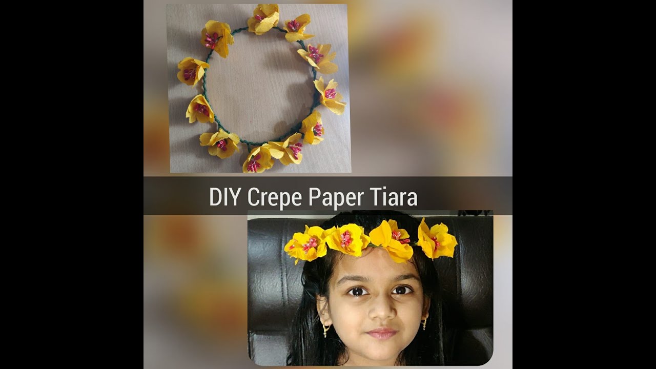 DIY Crepe Paper Tiara || How to make easy Tiara at home || Kids Craft ...