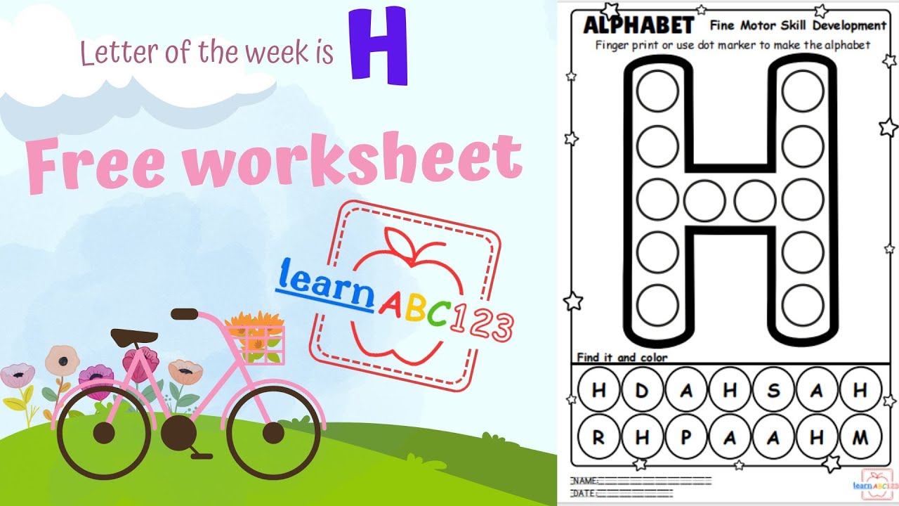 FREE Letter H - Learn Alphabets in fun way - Letter of the week H I ...