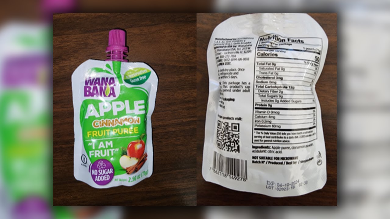 Health Officials Warn About Lead Found In WanaBana Apple Cinnamon Fruit ...