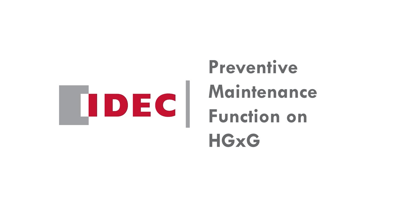 IDEC | Preventive Maintenance Function on HGxG - YouTube