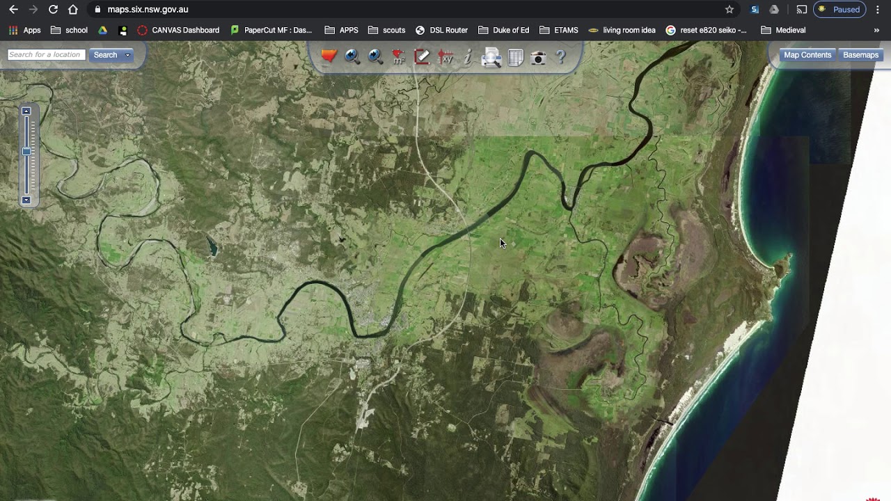 Downloading a topographic map from Sixmaps - YouTube