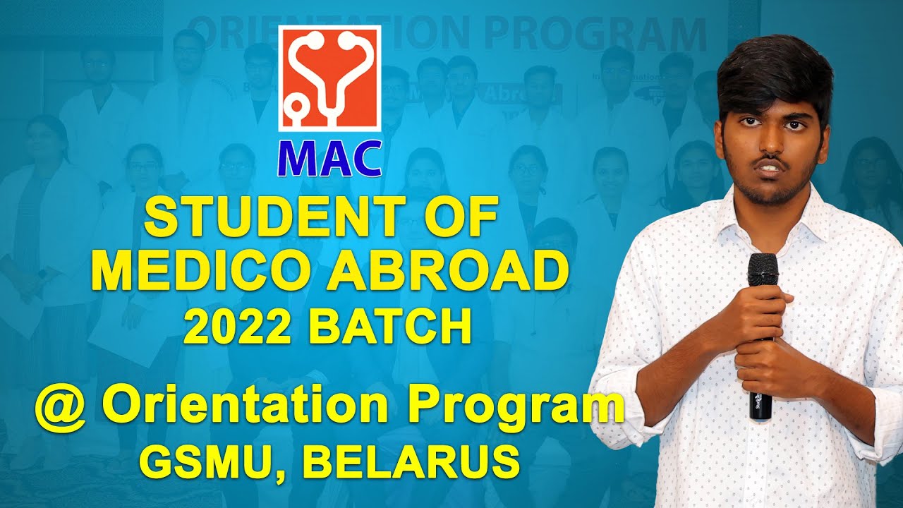 Mr. Y. Jyothi Prakash, 2022 Batch MEDICO ABROAD Student @ MBBS in GOMEL ...