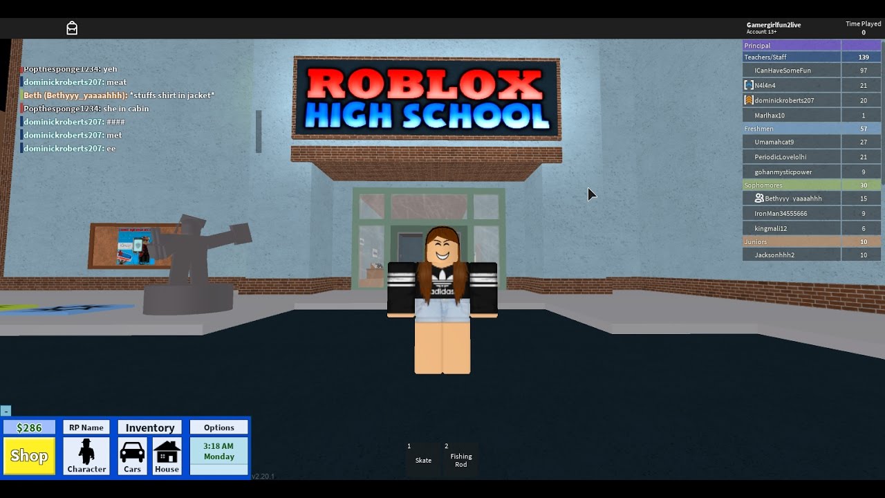Playing Roblox High School! - YouTube