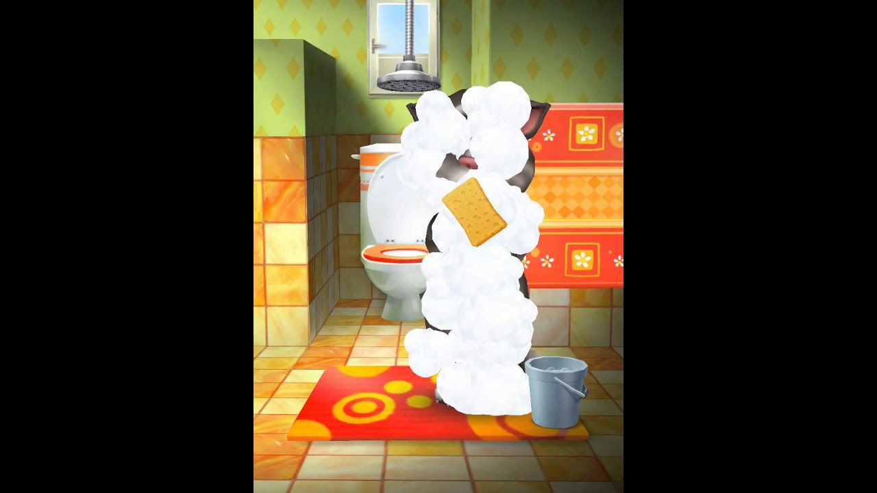 [My Talking Tom] How to wash your Tom - YouTube