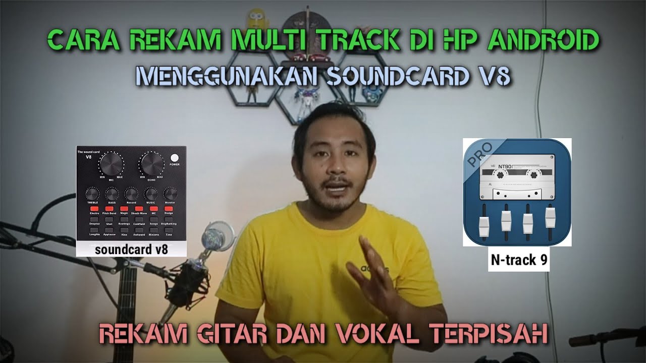 Cara rekam multi track di Hp android menggunakan soundcard v8 - YouTube