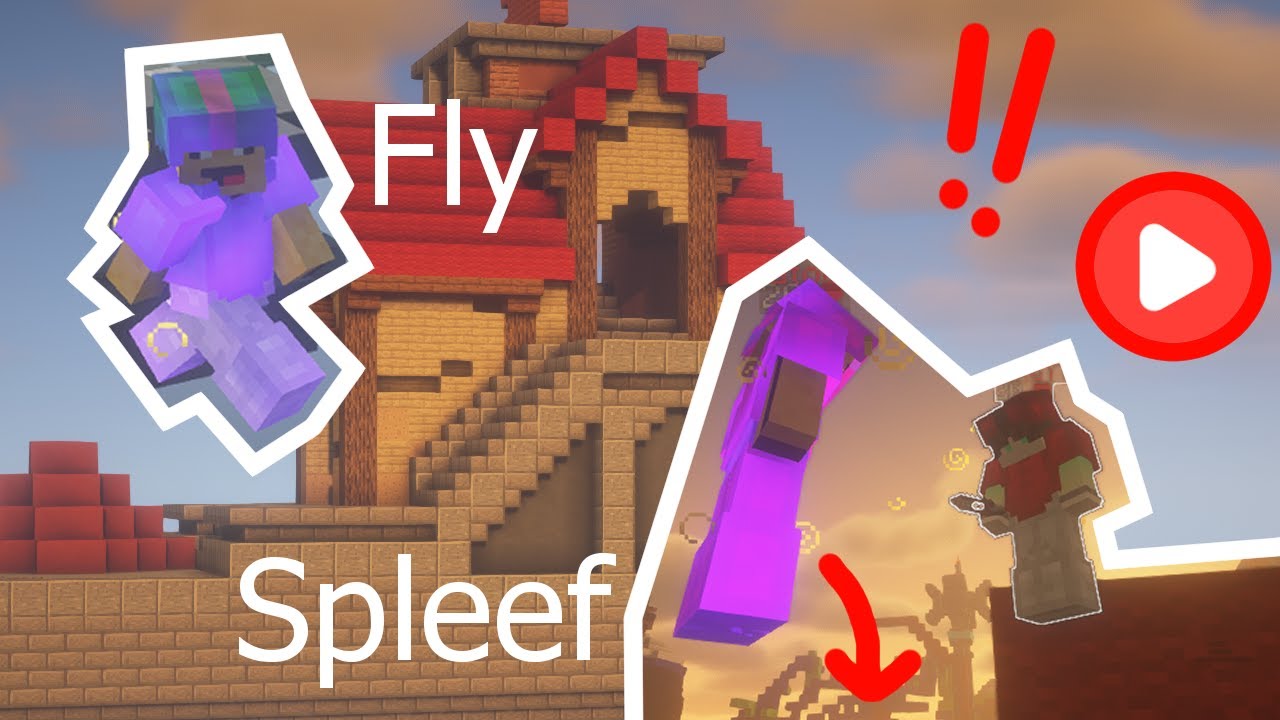 FLYING and SPLEEFING with OP ITEMS in BEDWARS! - YouTube