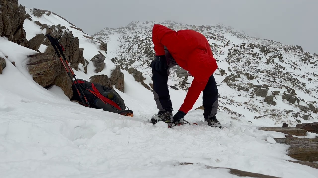 Snowdon winter wild camp and summit via the watkin path - YouTube